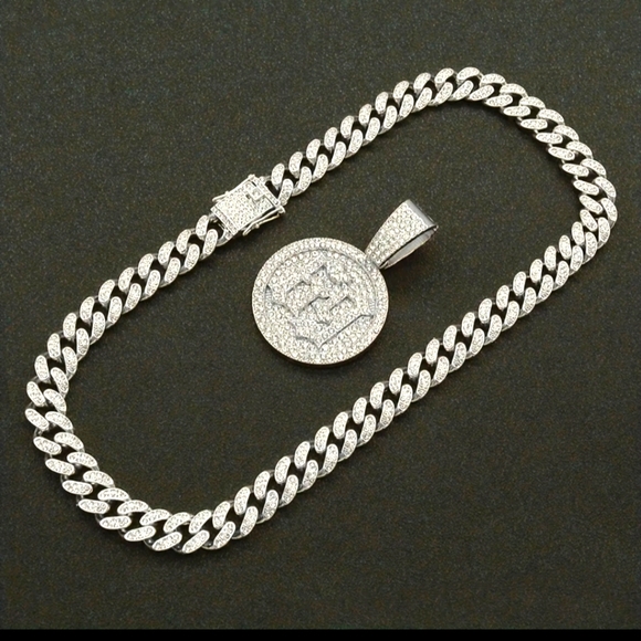 Accessories | Iced Hip Hop Silverplated 6ix9ine 69 Full Iced Cuban ...